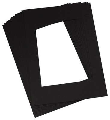 Pacon Pre-cut Mat Frames, 9 X 12 Inches, Black, Pk Of 12 : Target