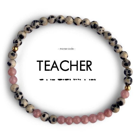 Ethic Goods Women's 4mm Morse Code Bracelet [teacher] : Target