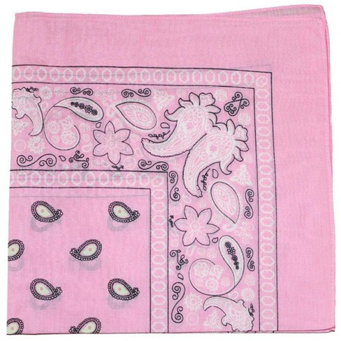 Pack Of 36 Daily Basic 100% Cotton 22 X 22 Paisley Printed Bandana Pink ...