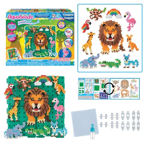 Aquabeads Wild Safari Scene Set, Complete Arts & Crafts Bead Kit For ...