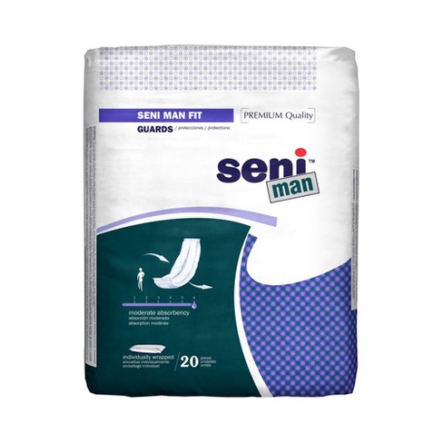 Seni Man Fit Incontinence Guards, Heavy Absorbency, 20 Count, 1 Pack ...