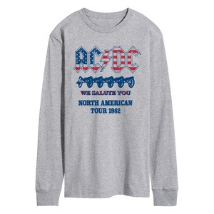 Men's - AC/DC - North American Tour 1982 Long Sleeve Graphic T-Shirt ...