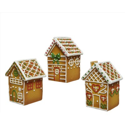 Decoris Multicolored Gingerbread Christmas Village 5 in. (Case of 12 ...