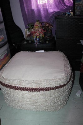 Branchville Square Pouf Cream Boucle - Threshold™ : Target