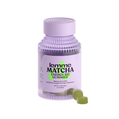 Lemme Matcha Energy B12 Vegan Gummies - 60ct : Target