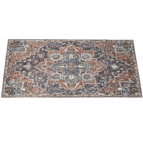 Collections Etc Breckenridge Medallion Diamond Accent Cotton Area Rug ...