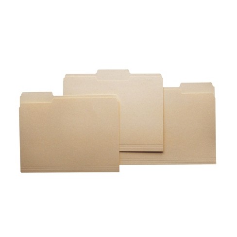 School Smart Manila File Folders, Letter Size, 1/3 Cut Tabs, Pack Of ...
