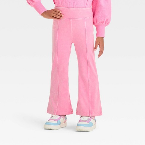 Grayson Mini Toddler Girls' French Terry Flare Leggings - Pink 2t : Target
