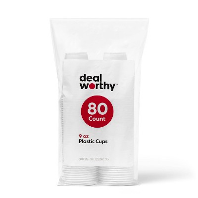 Clear Disposable Cups - 9 Fl Oz/80ct - Dealworthy™ : Target