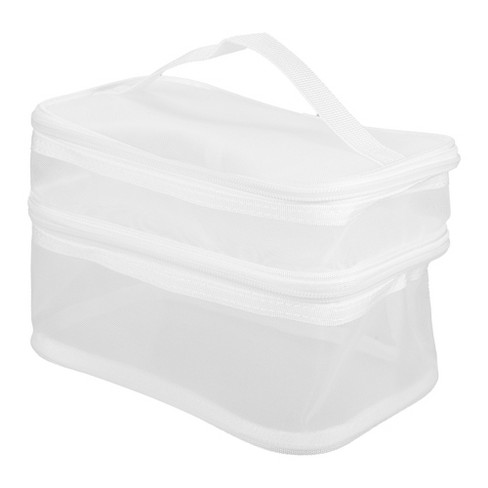 Unique Bargains Travel Polyester Makeup Bags And Organizers White : Target