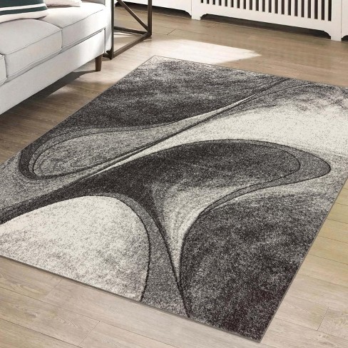 Luxe Weavers Spiral Abstract Gray 8x10 Area Rug : Target