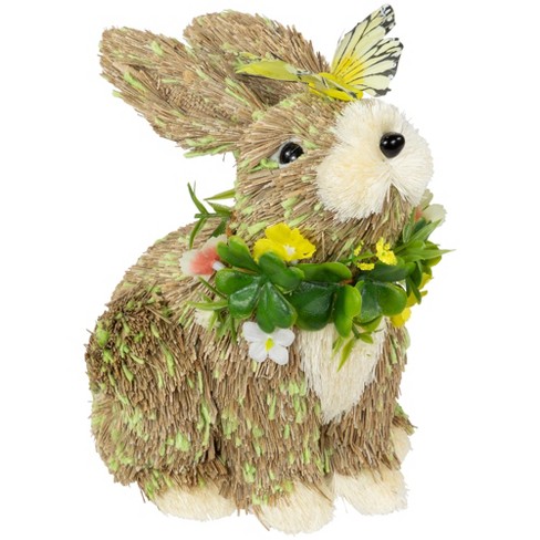 Northlight Easter Bunny With Butterfly Straw Figurine - 8" : Target