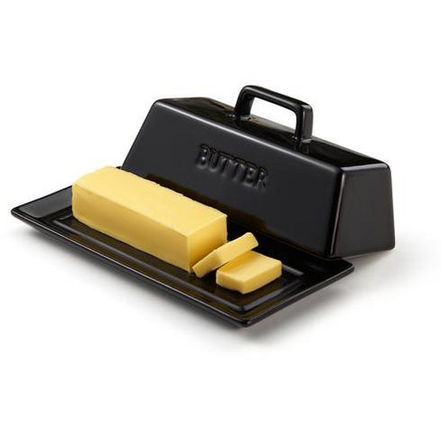 Kook Ceramic Butter Dish With Lid, Kitchen Countertop Butter Keeper ...