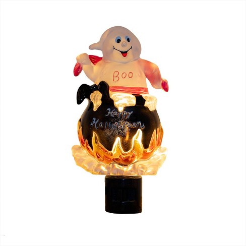 Novelty Lights Led Ghost In Cauldron Halloween Decoration Night Light ...
