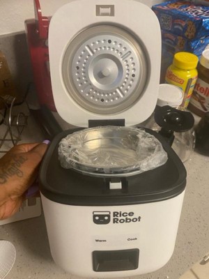 Rice Robot Rice Cooker 4.5 Cups Cooked Electric Mini Rice Maker Pot ...