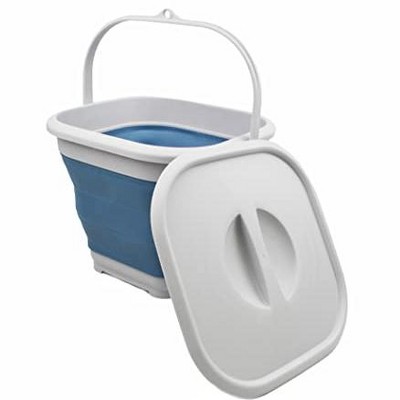 Sammart 5.5l (1.4 Gallon) Collapsible Square Handy Bucket With Lid : Target