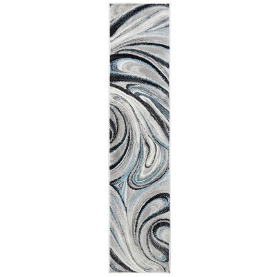 Luxe Weavers Modern Abstract Marble Swirl Blue 5x7 Area Rug : Target