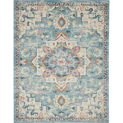 Nourison Passion Boho Medallion Area Rug Ivory/pink 9' X 12' : Target