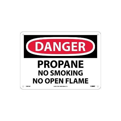 National Marker Danger Signs; Propane No Smoking No Open Flame 10x14 ...