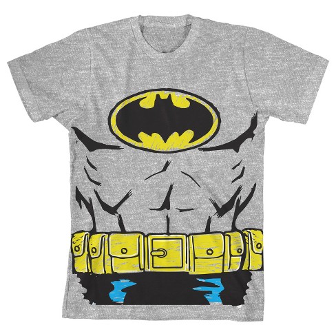 Batman Cosplay Costume Youth Athletic Gray Graphic Tee : Target