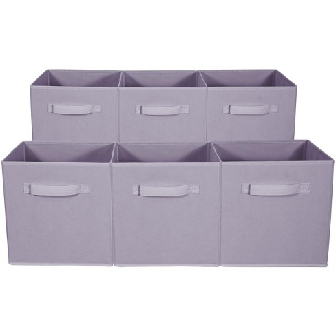Sorbus 11 Inch Cube Storage Organizer Bins - 6 Pack (pastel Purple ...