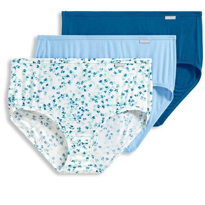Jockey Women's Supersoft Bikini - 3 Pack 7 Layered Blue Floral Sprig ...