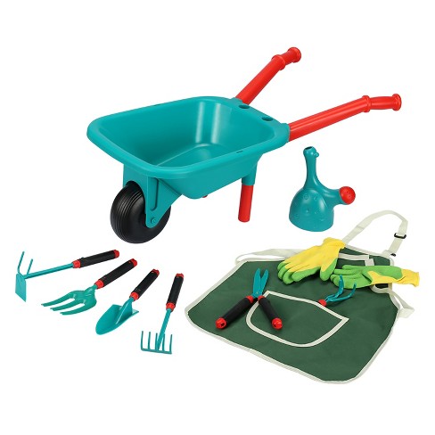 Trimate Kids Gardening Set W/ Wheelbarrow & Accessories, 10 Pieces : Target