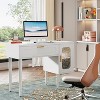 Tribesigns 43" Computer Desk With Large Drawers And 2-tier Storage ...