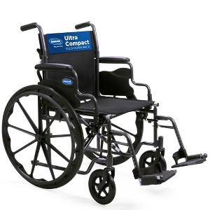 Invacare Folding Wheelchair with 16" Seat, Swing-Away Footrests, Desk ...