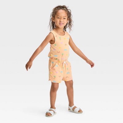 Bluey Polly Puppy Toddler Girls French Terry Sleeveless Romper Pink 3t ...