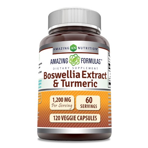 Amazing Formulas Boswellia Extract & Turmeric 600 Mg 120 Veggie ...