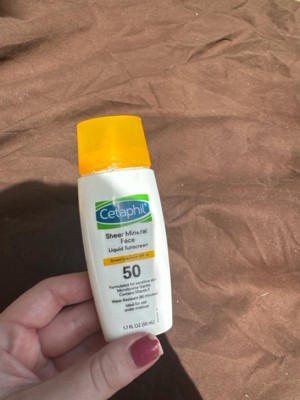 Cetaphil Sheer Mineral Liquid Sunscreen For Face - Spf 50 - 1.7 Fl Oz ...