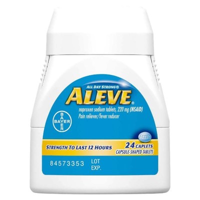 Aleve Naproxen Sodium Pain Reliever Caplets (nsaid) - 24ct : Target