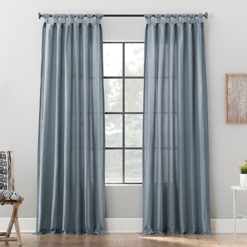 52"x63" Archaeo Light Filtering Washed Cotton Twist Tab Curtain Panel ...