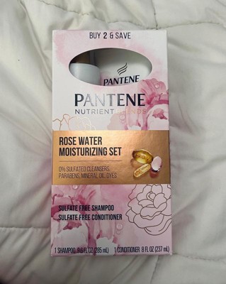 Pantene Sulfate Free Rose Water Shampoo And Conditioner Dual Pack ...