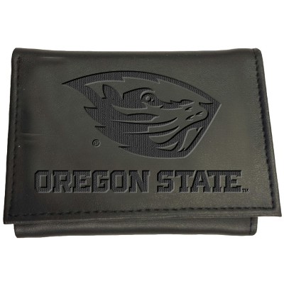Evergreen Ncaa Oregon State Beavers Black Leather Trifold Wallet ...