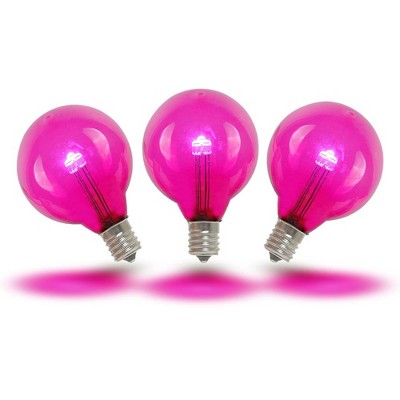 Novelty Lights Pink Glass G40 Globe Hanging Led String Light ...