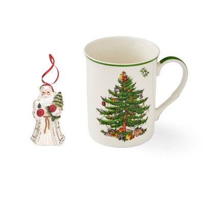 Spode Christmas Tree Romantic-shape Footed 12oz Mug, Off-white : Target