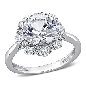 EVERLY JEWELRY | Sterling Silver 4 1/3 CT TGW Created White Sapphire ...