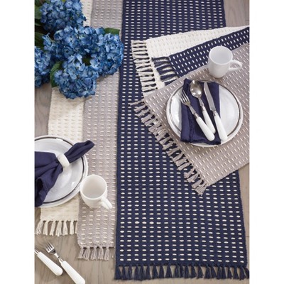 Saro Lifestyle Dashed Woven Table Runner, Beige, 16"x72" : Target