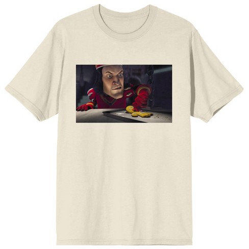 Shrek Lord Farquaad Screenshot Crew Neck Short Sleeve Natural Men's T ...
