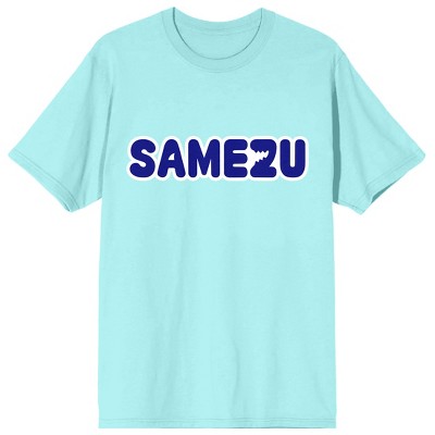 Samezu Sharks Logo Men's Celadon Blue Graphic Tee-xxl : Target