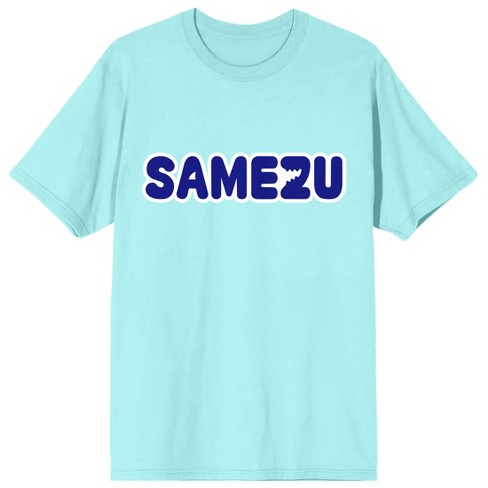 Samezu Sharks Logo Men's Celadon Blue Graphic Tee-xxl : Target