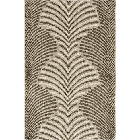 Nuloom Mandie Modern Zebra Indoor/outdoor Patio Area Rug 5x7, Beige ...