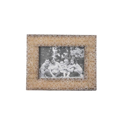 5x7 Inch Brass Metal Strap Picture Frame With Wood, Mdf & Glass By ...