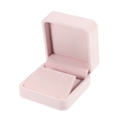 Unique Bargains Luxury Suede Jewelry Ring Box 1 Pc Pink : Target