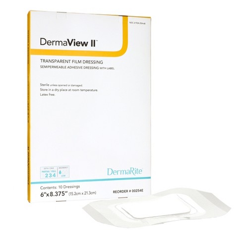 Dermaview Ii Rectangle Frame Style Transparent Dressing With Label ...