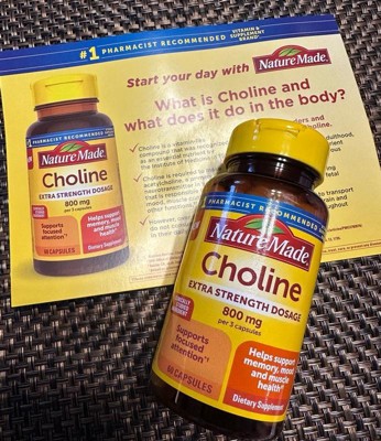 Nature Made Choline Capsules - 60ct : Target