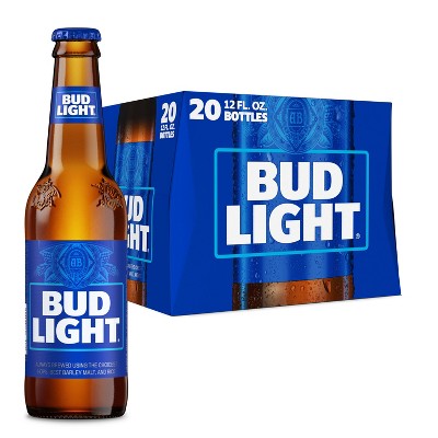 Bud Light American Lager Beer - 20pk/12 fl oz Bottles : Target