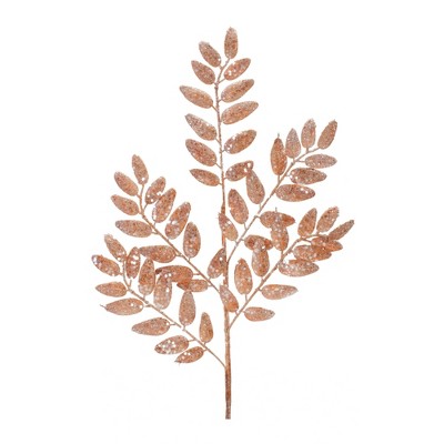 Melrose Glittered Leaf Spray (set Of 6) : Target